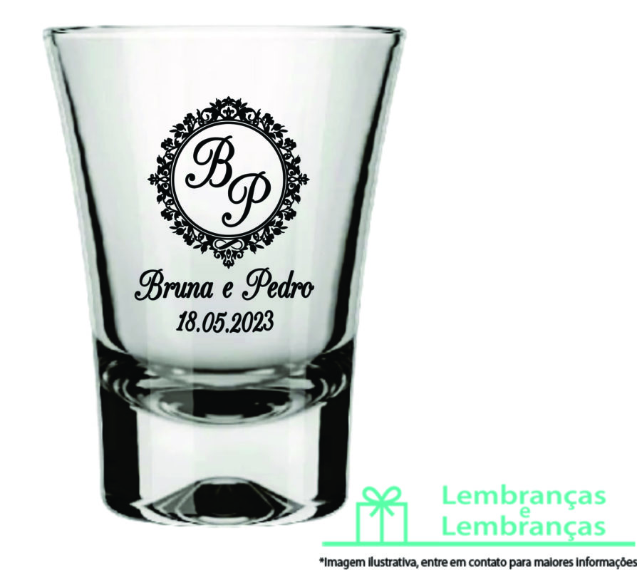Lembrancinhas de casamento Copinho copo de vidro Dose Shot 60 ml ...