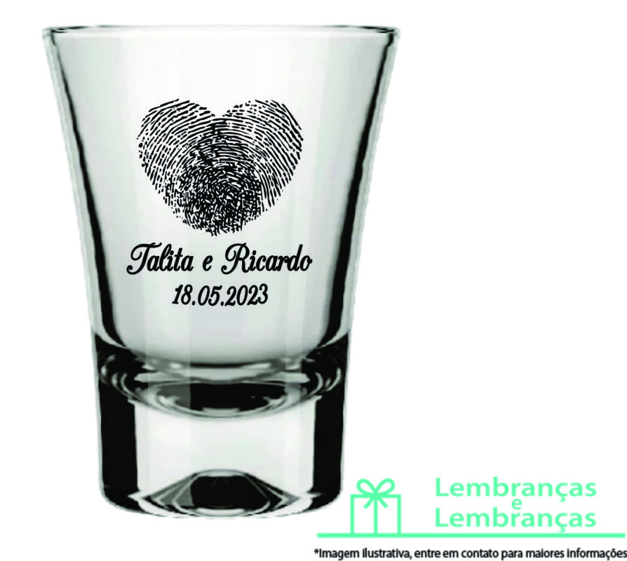 Lembrancinhas de casamento Copinho copo de vidro Dose Shot 60 ml ...